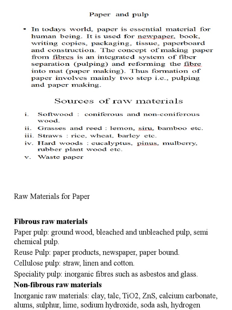 Paper and Pulp | PDF | Pulp (Paper) | Paper
