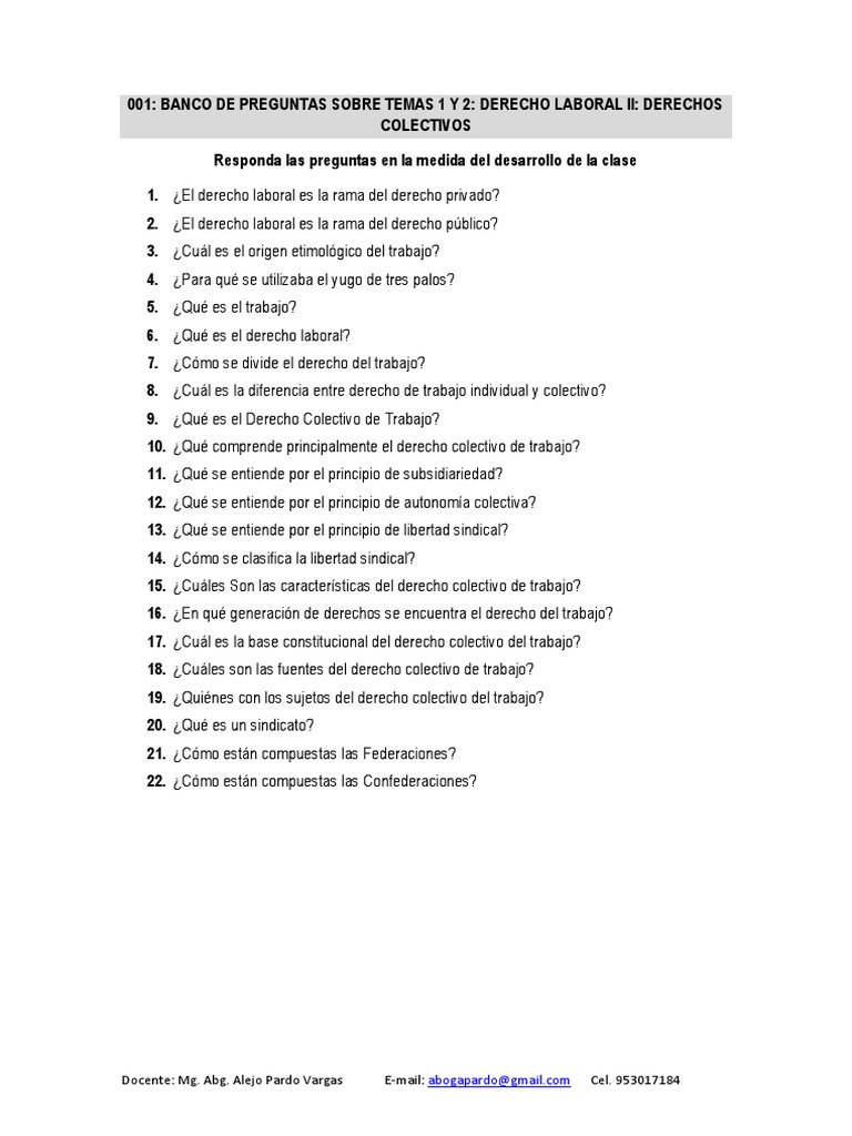 01 Banco de Preguntas Sobre Temas 1 y 2 | PDF