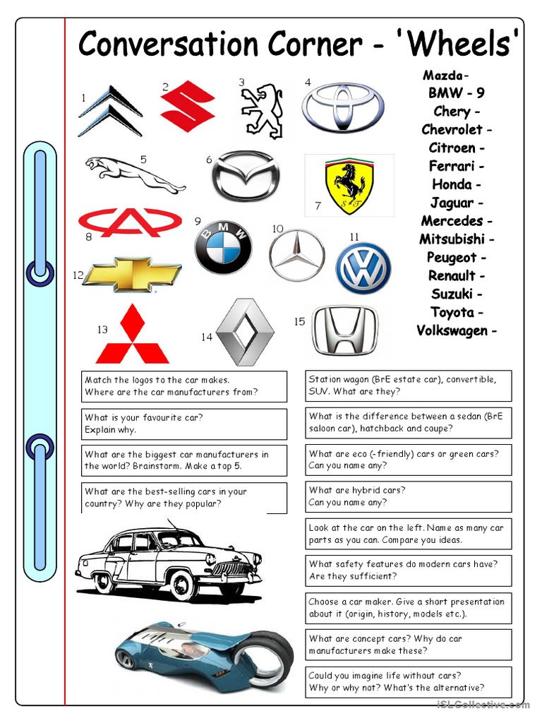 Conversation Corner - Wheels | PDF | Trunk (Car) | Car