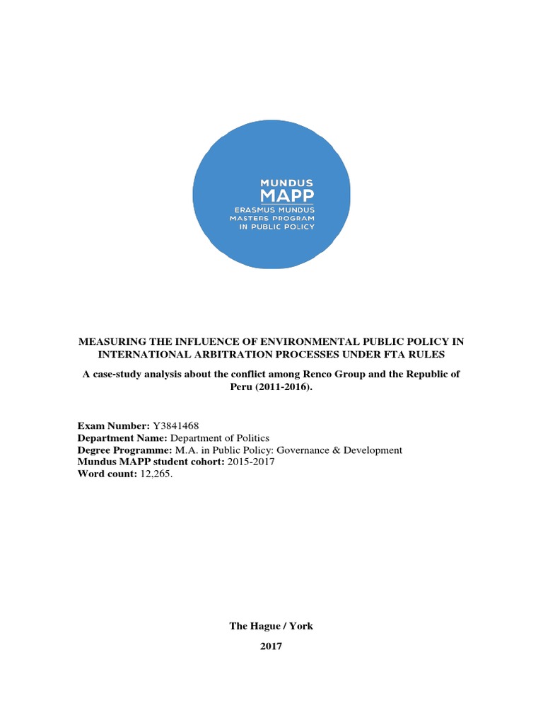 Thesis Mundus Mapp 2017 Y3841468 | PDF | Precedent | World Trade ...