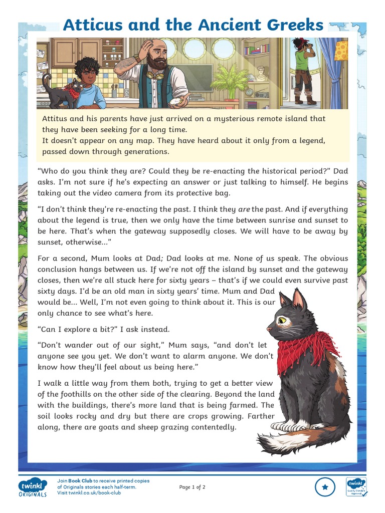Atticus and The Ancient Greeks ks2 Fiction Differentiated Reading ...