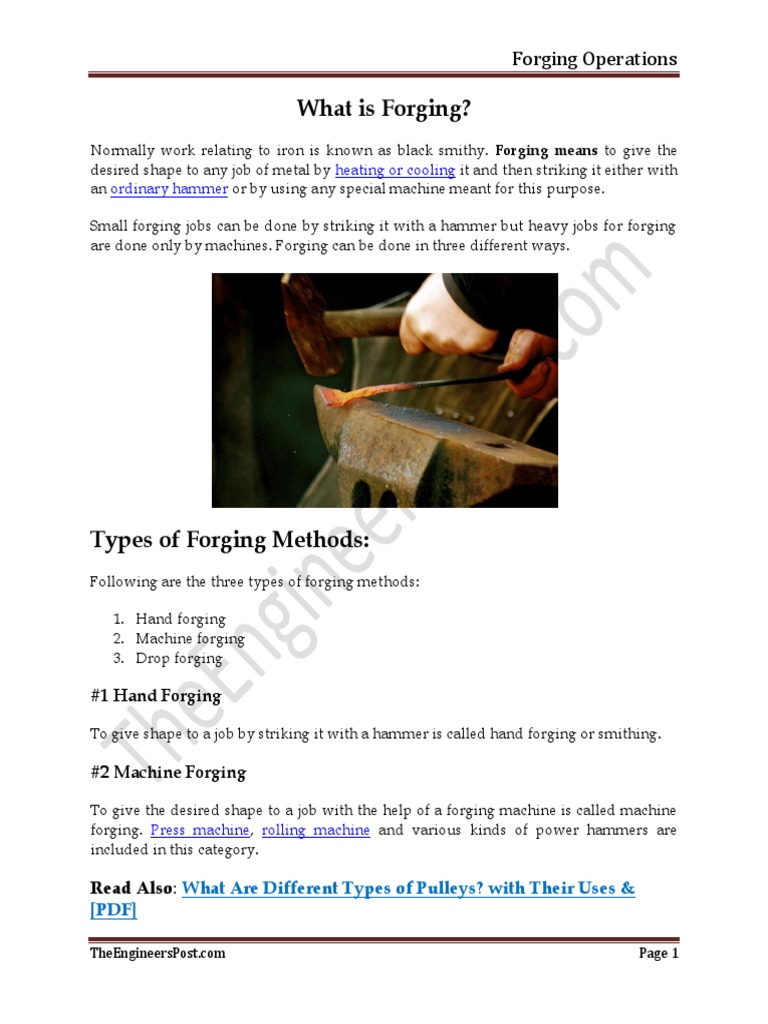 What Is Forging | PDF | Forging | Welding
