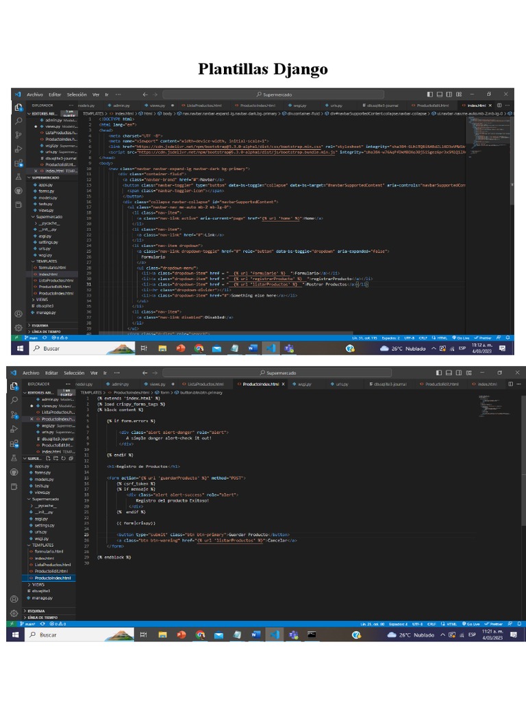 Plantillas Django | PDF