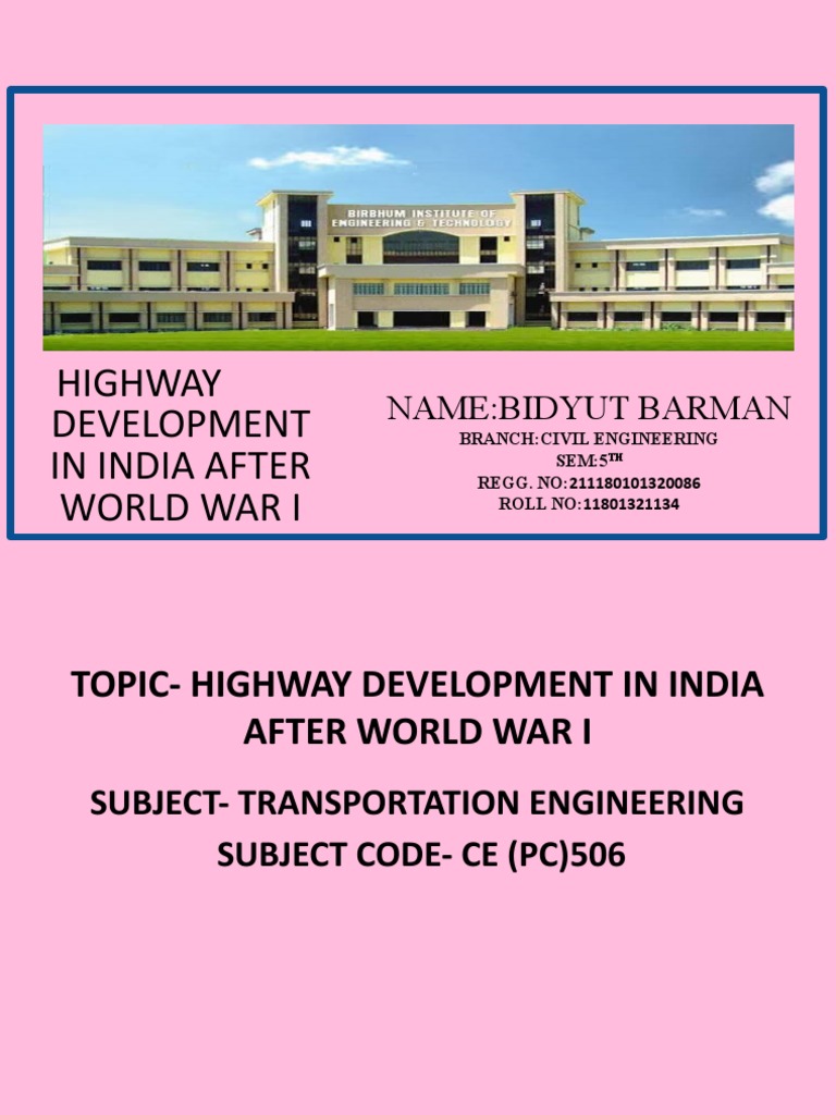 Highway Development in India After World War I (11801321134) Ce (PC ...