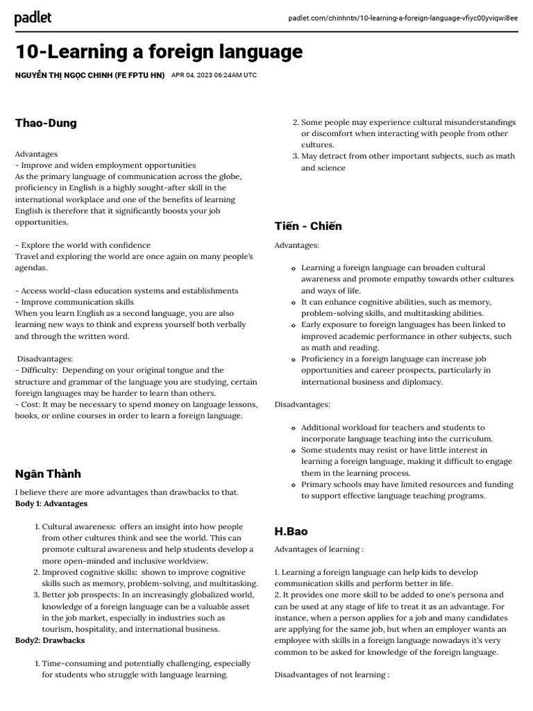 10-Learning A Foreign Language | PDF | Foreign Language | Language ...