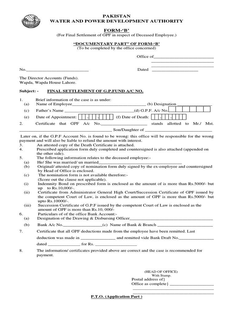 GP Fund Form B | PDF | Government | Private Law