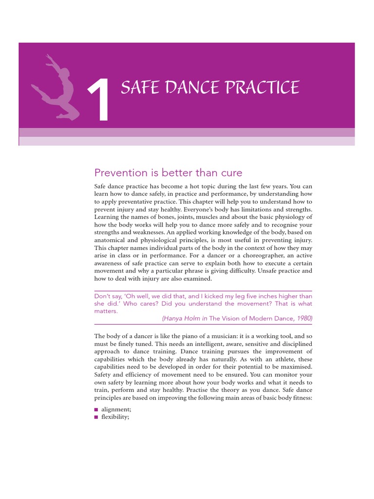 Safe Dance Practice Article 2fbooklet Online | PDF | Foot | Vertebral Column