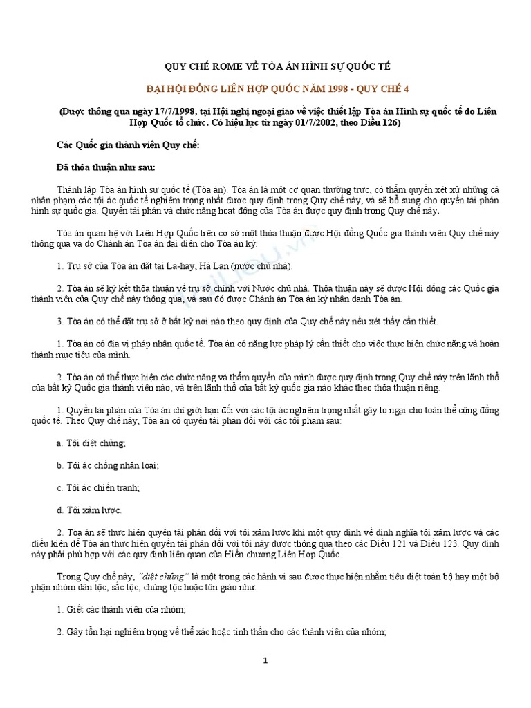 Quy Che Rome Ve 877 | PDF