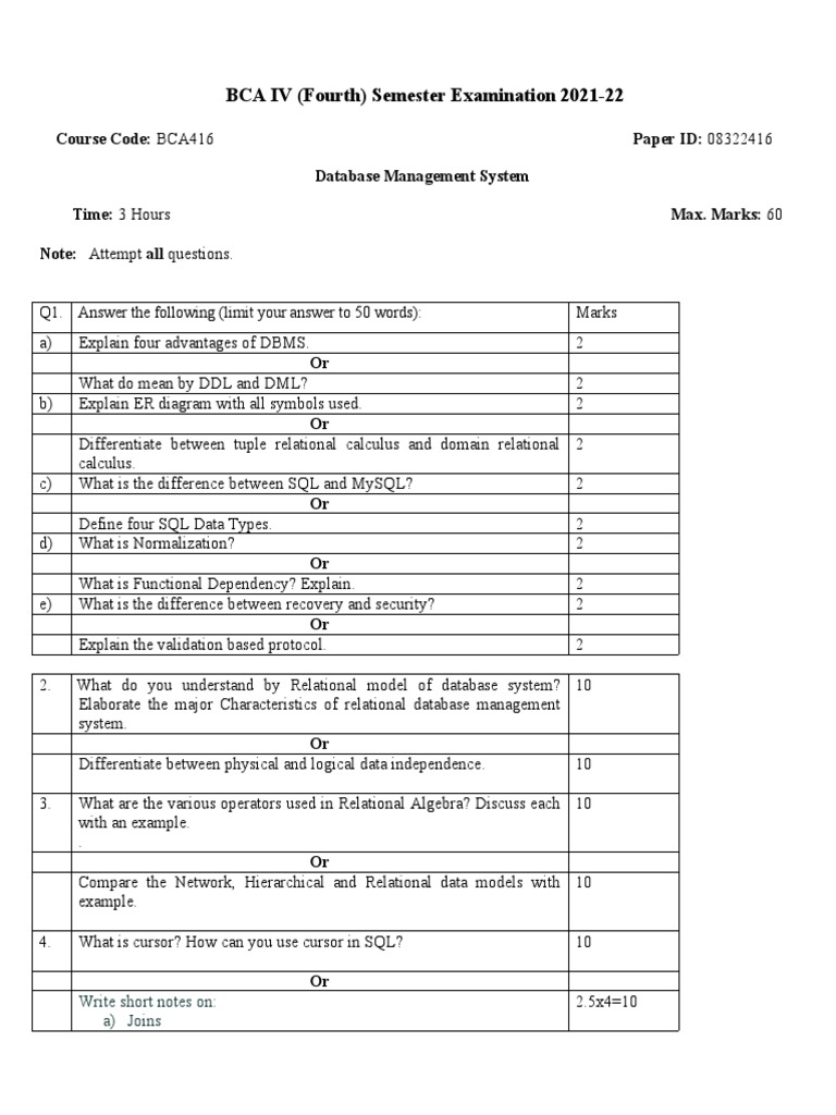 Dbms Pdf Relational Model Databases