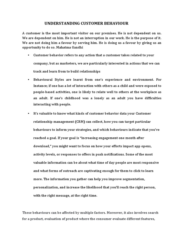 Customer Behaviour Styles &Building Cusotmer Relations | PDF