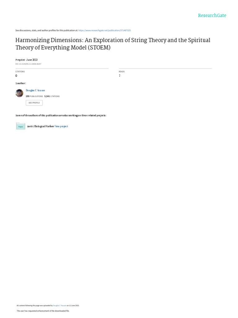 Harmonizing Dimensions: An Exploration of String Theory and The Spiritual Theory of Everything ...