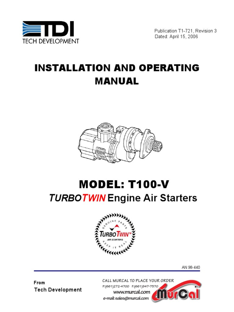 TDI Turbo Twin Intallation Manual T-100V | PDF | Technology & Engineering