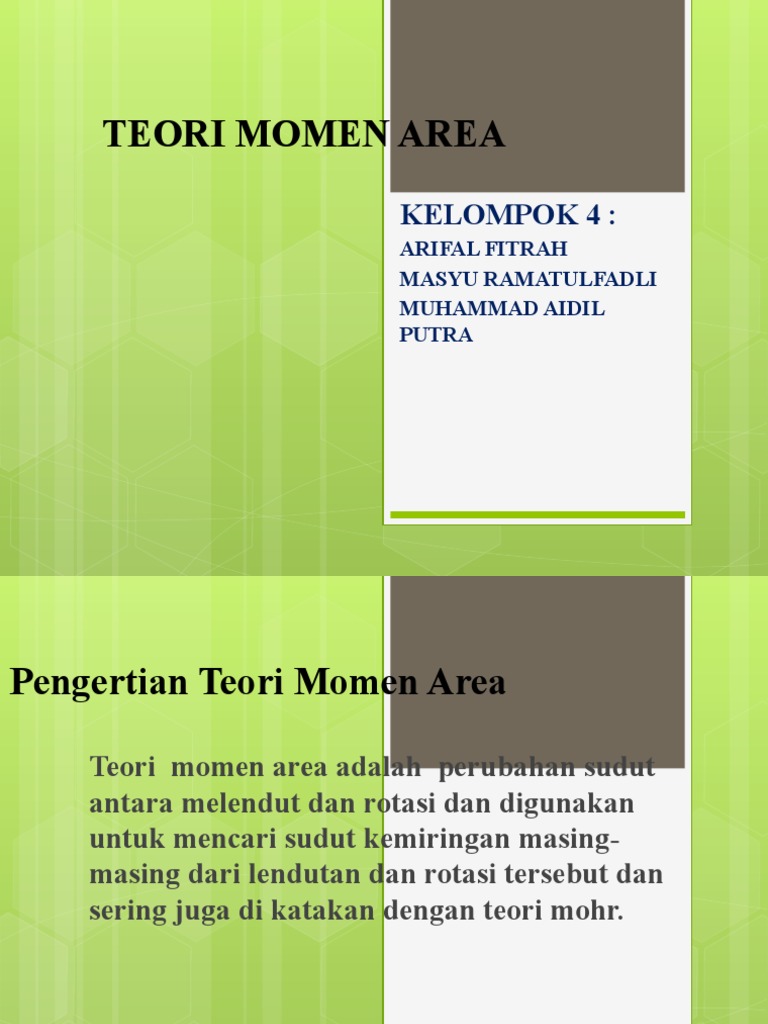MEKANIKA BAHAN Kelompok 4 Teori Momen Area (Lendutan Rotasi) | PDF