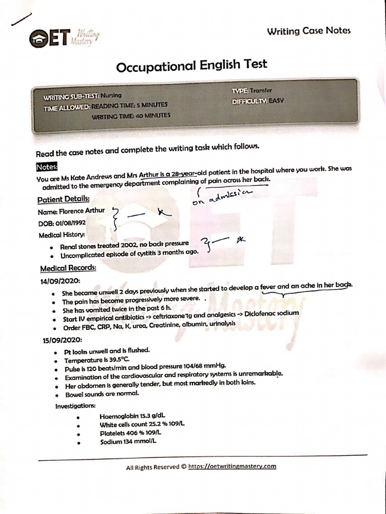 Oet Writing | PDF