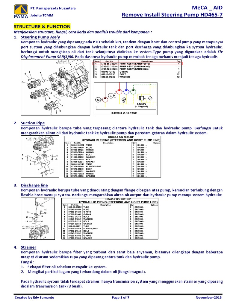R I Steering Pump Hd465 7 Pdf