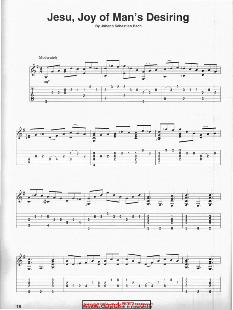 Bach - Jesu, Joy of Man's Desiring - Guitar | PDF | Compositions ...