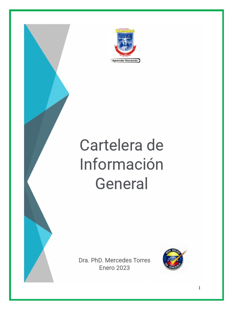 Cartelera de Informacion General para La Gestion Educativa | PDF