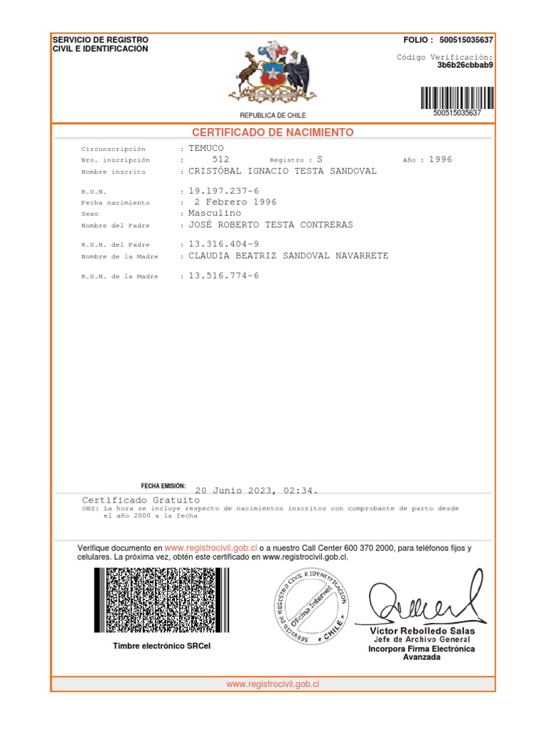 Modelo De Certificado De Nacimiento Cómo Solicitar El Certificado De