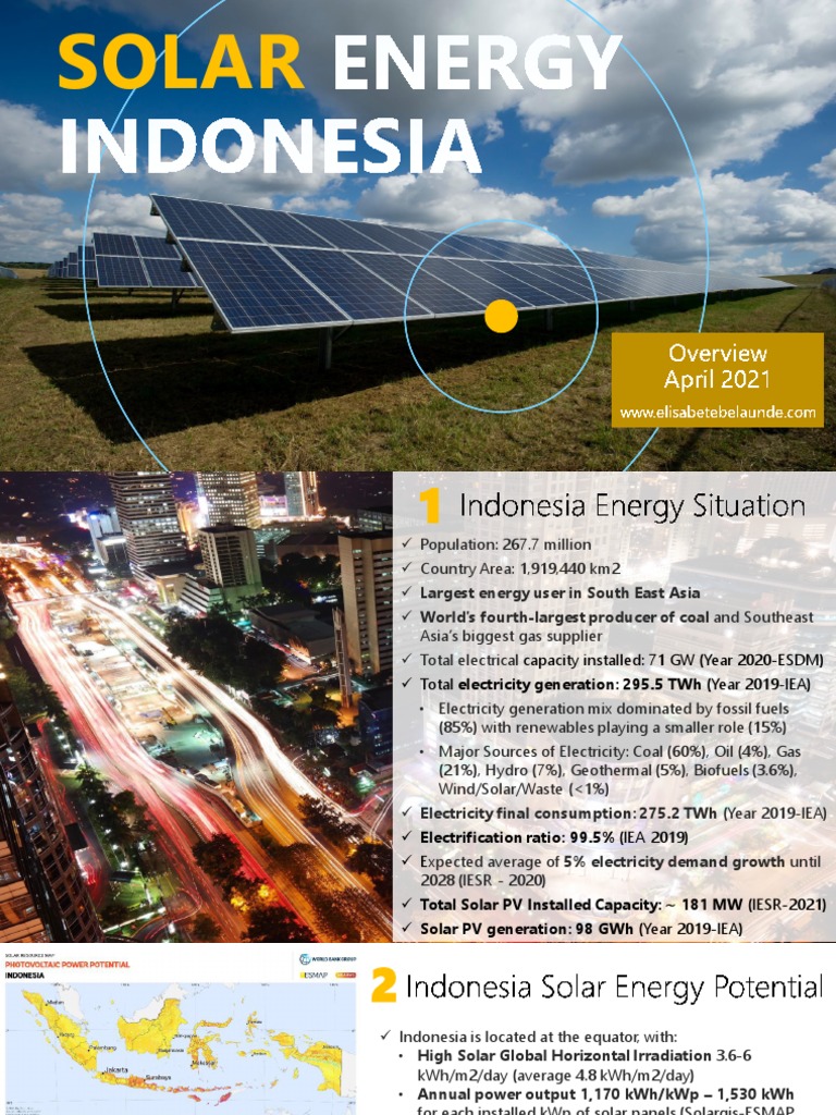 Solar Energy in Indonesia - Presentation April 2021 | PDF | Climate ...