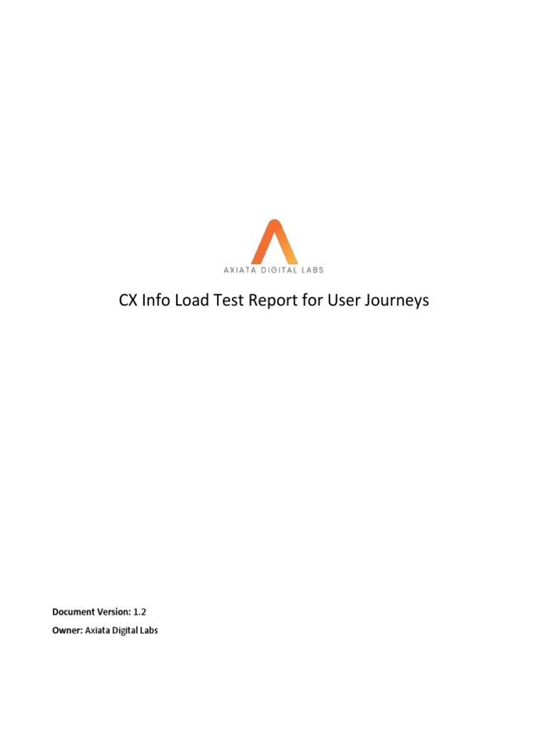 CX Info Load Test Report - 291111 - v3 | PDF
