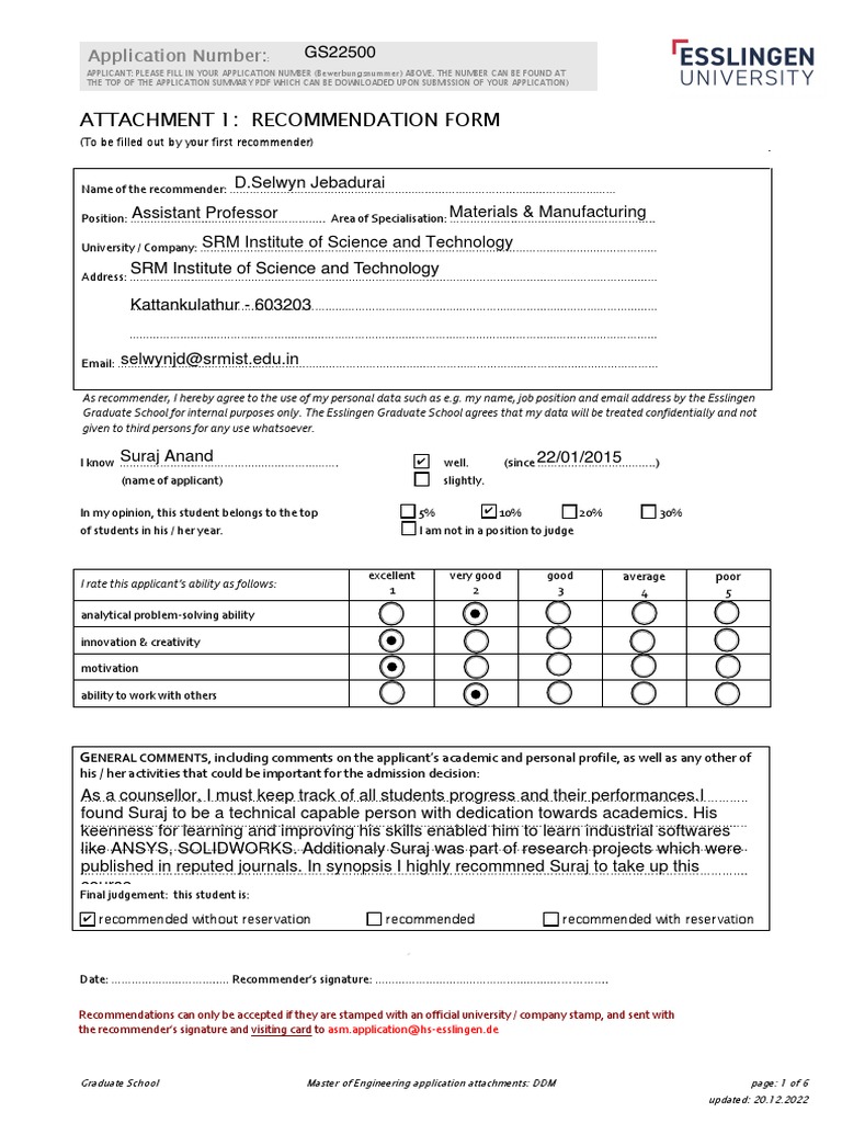 2021 Recommendation Forms DDM Ohne Visiting Card 1 | PDF | Computing ...