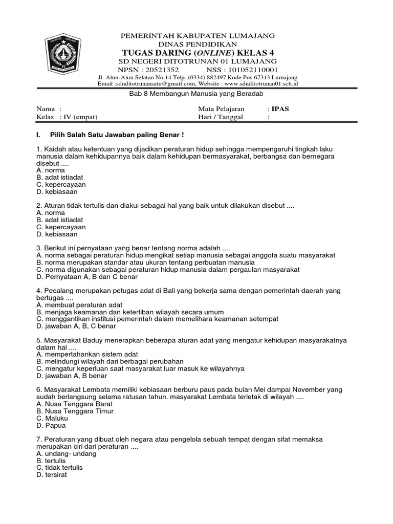 Soal Ipas Bab 8 | PDF