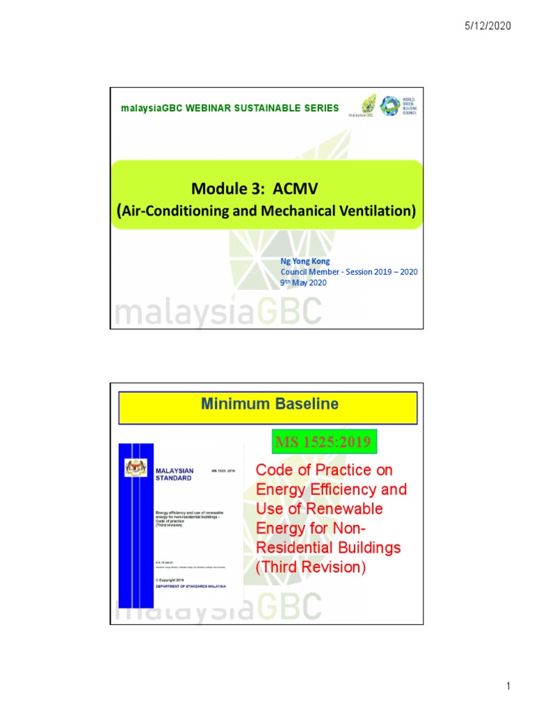 Sustainable ACMV Systems Guide | PDF | Thermostat | Air Conditioning