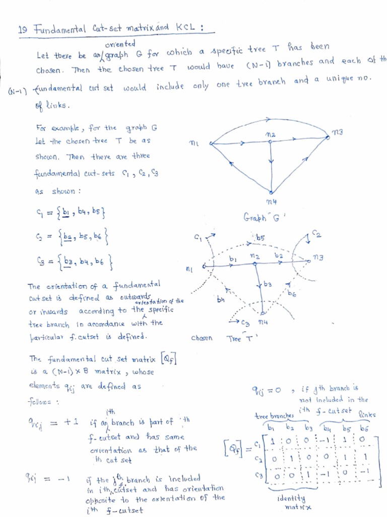 3.fundamental Cutset and KCL | PDF | Mathematical Relations | Graph Theory