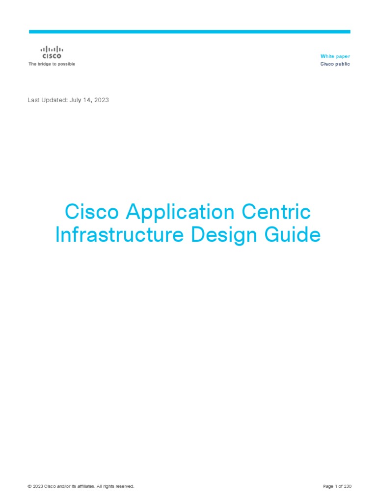 cisco-ACI Design Guide | PDF | Routing | Network Switch