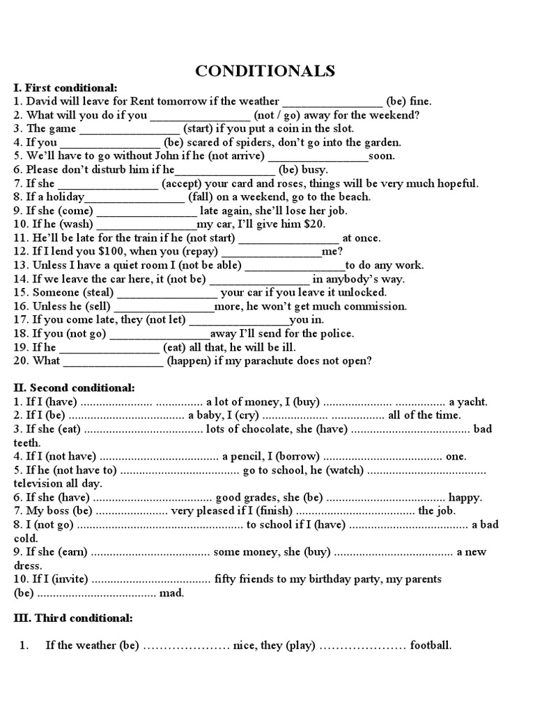 Conditionals 2 | PDF