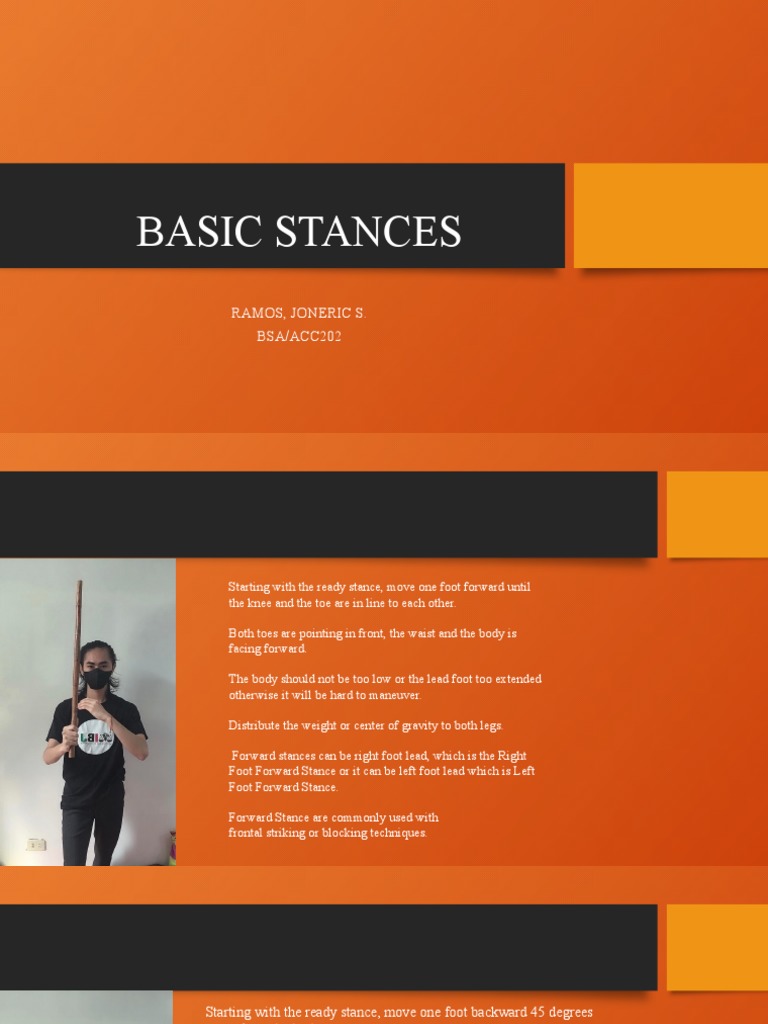Basic Stances P.E | PDF | Foot Basic Stances P.E | PDF | Foot