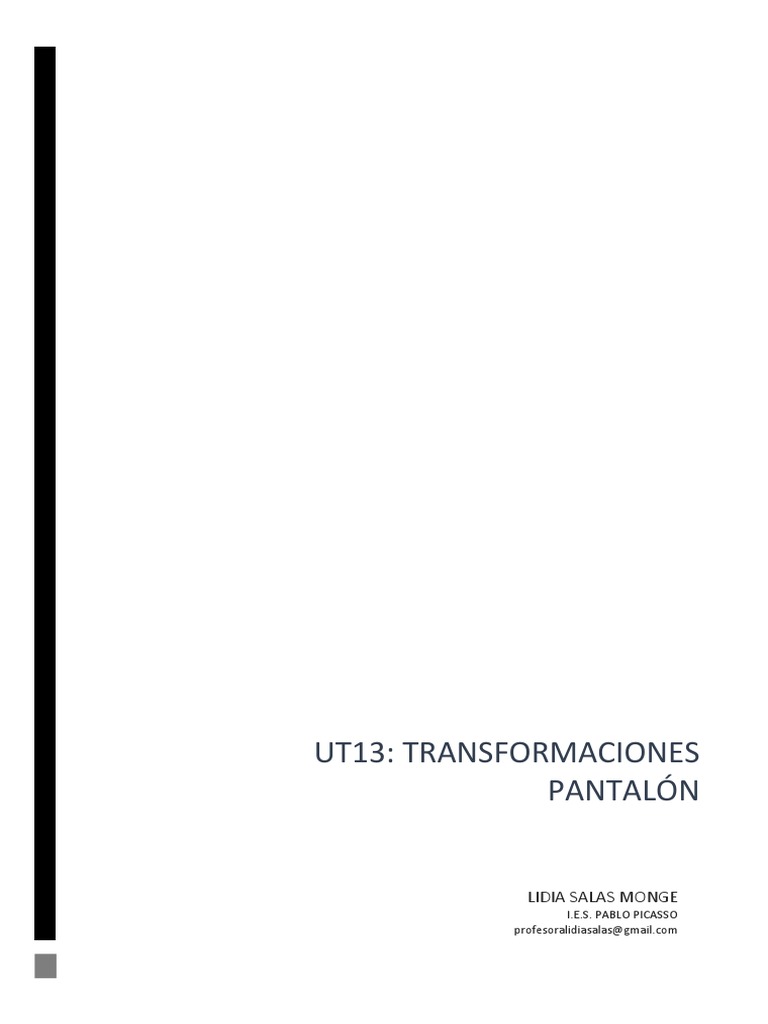 Ut13 Transformaciones Pantalón 1 | PDF