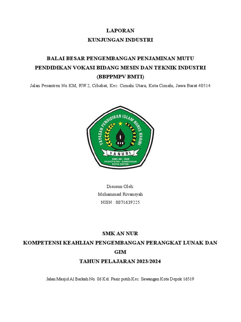 Kunjungan Industri ke BBPPMPV BMTI | PDF | Seni