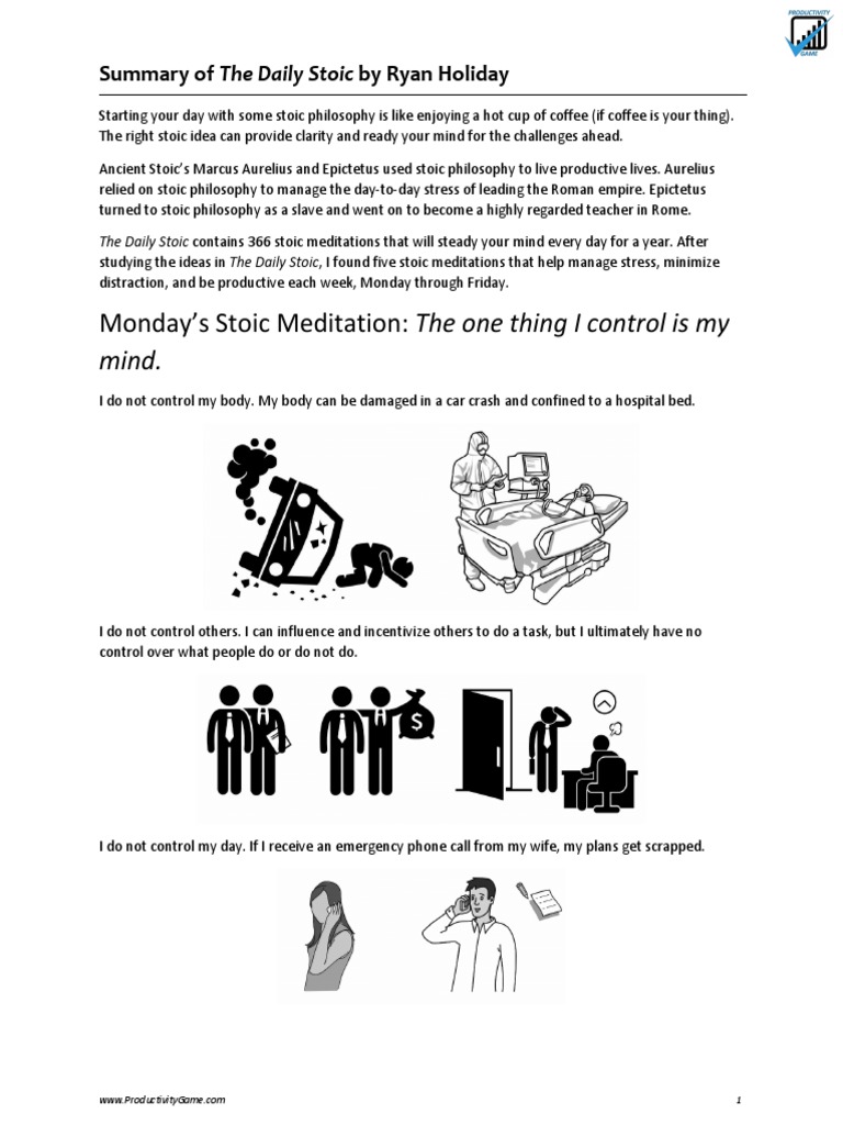 Daily Stoic Summary: 5 Meditations | PDF