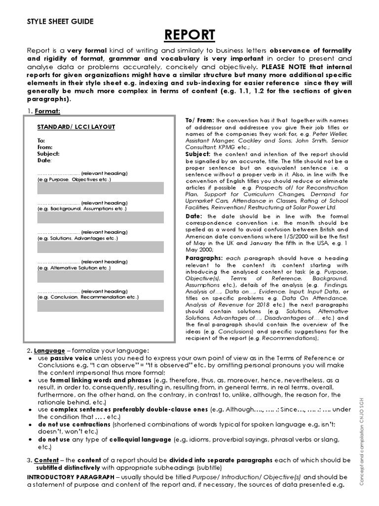 Report Style Sheet CNJO 1 | PDF | Ellipsis | Linguistics