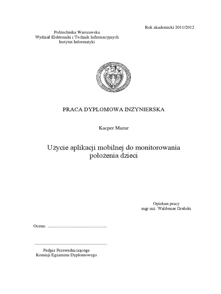 Praca Dyplomowa Inzynierska - Kacper Mazur | PDF