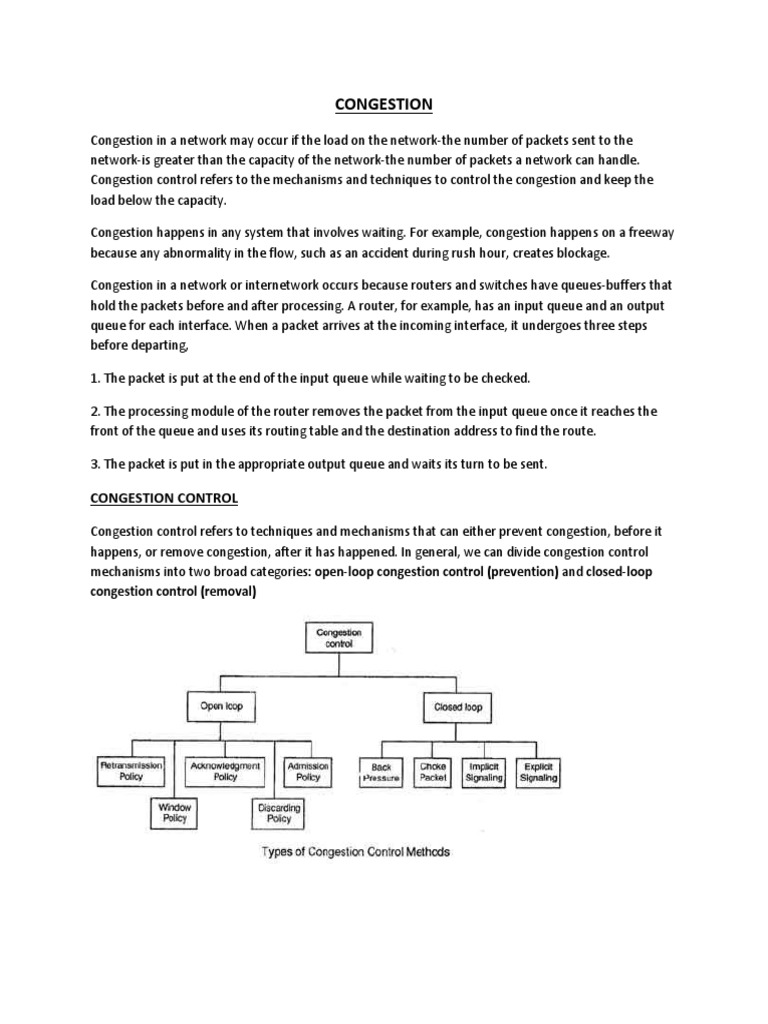 Congestion control and QoS | PDF | Network Congestion | Computer Architecture