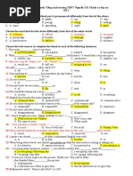 Pre-test Answer Keys | PDF