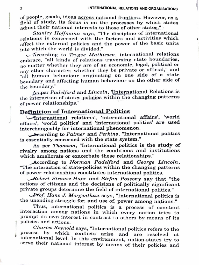 Political Science International Relations and Organisations | PDF