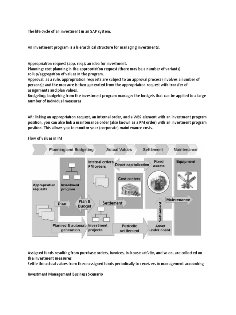 The Life Cycle of An Investment in An SAP System | PDF