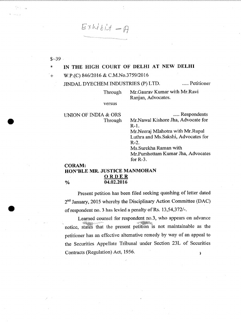 Jindal High Court Order | PDF