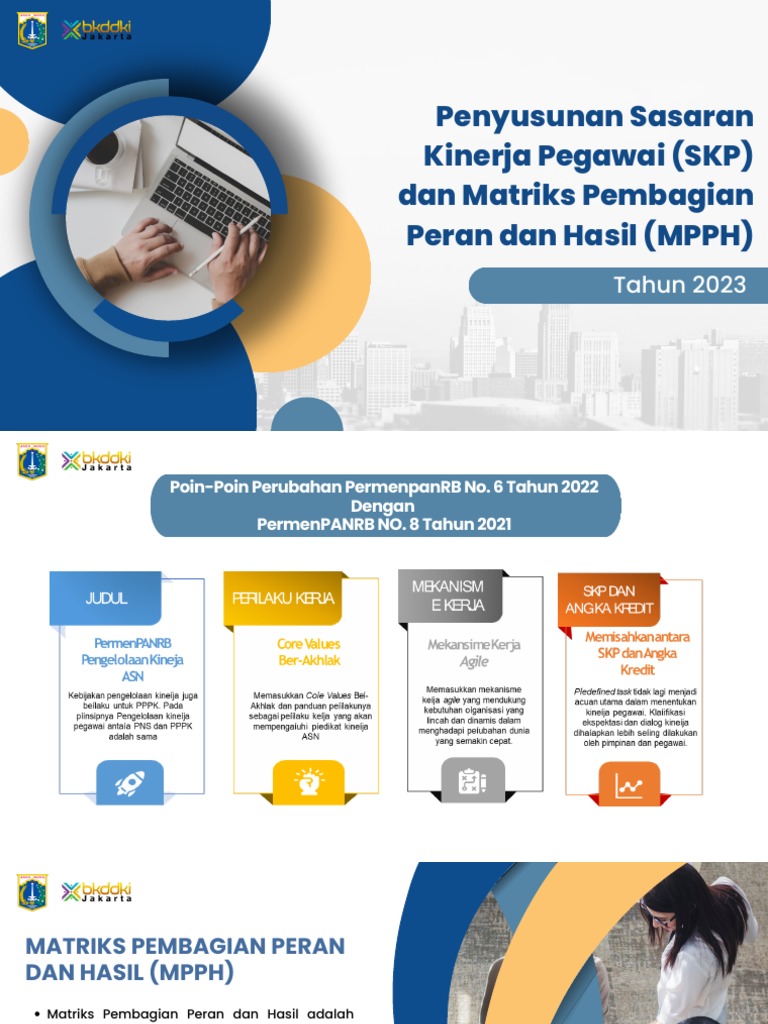(Bahan Sosialisasi) PPT Penyusunan SKP Dan MPH Tahun 2023 | PDF