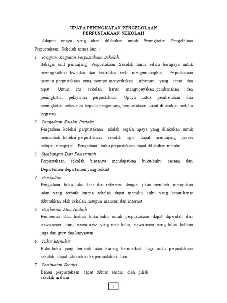 Upaya Peningkatan Pengelolaan Dan Pelay | PDF