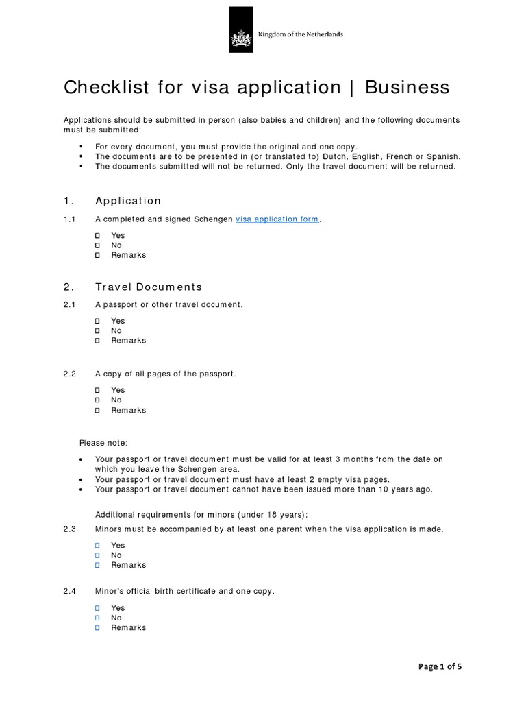 Checklist+visa+application Business Trinidad+and+Tobago | Download Free PDF | Travel Visa | Passport