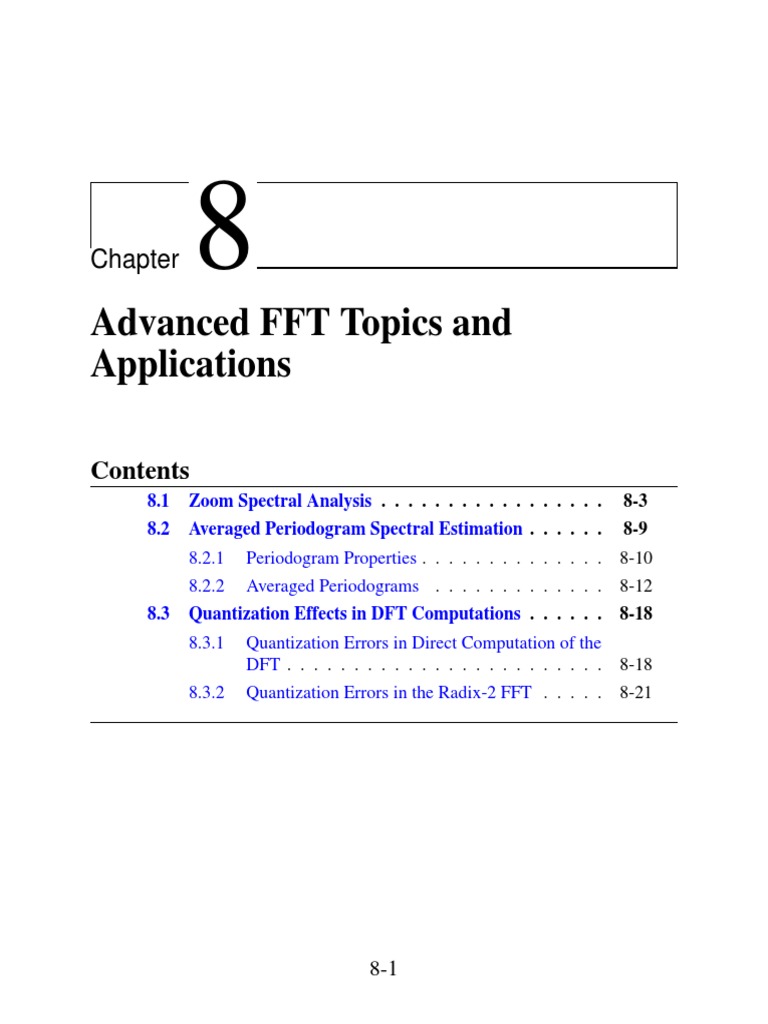 Advanced FFT Topics and Applications | PDF | Spectral Density | Estimator