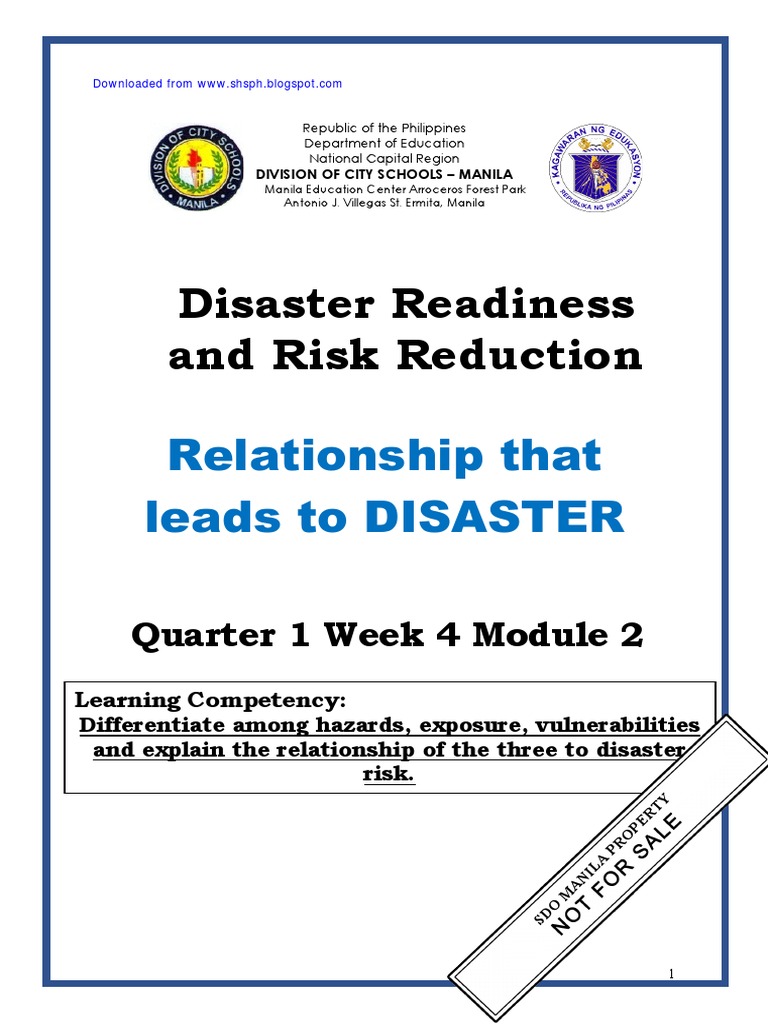 DRRR Week 4 Module 2 | PDF | Hazards | Vulnerability