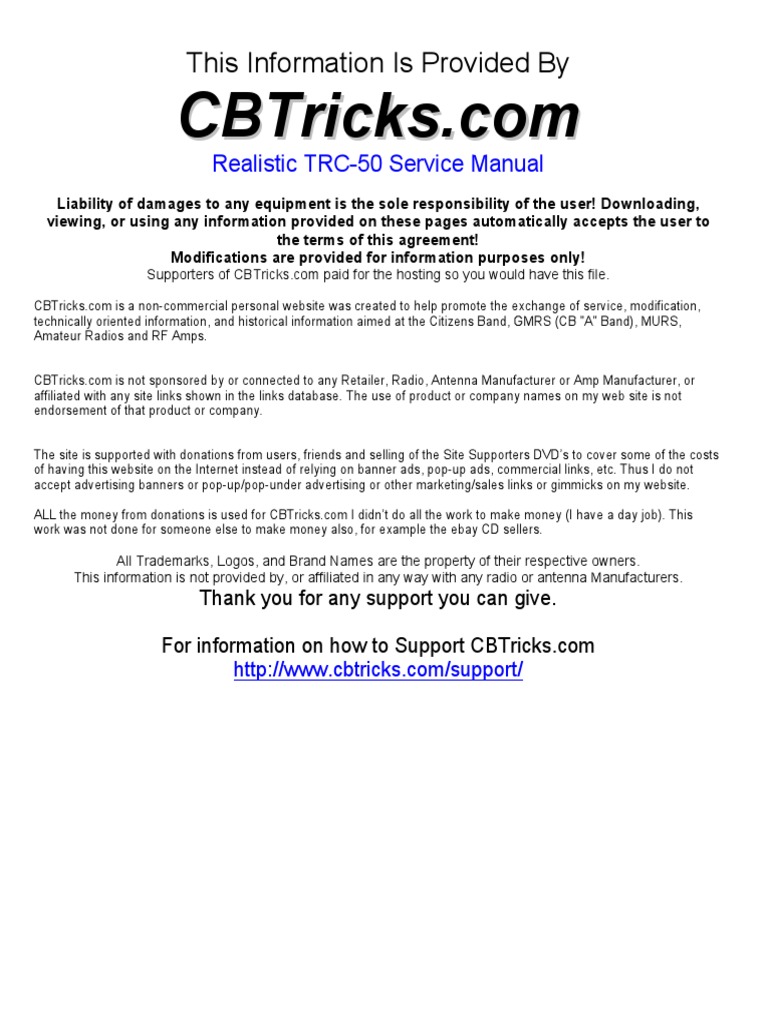 Realistic TRC 50 SM | PDF