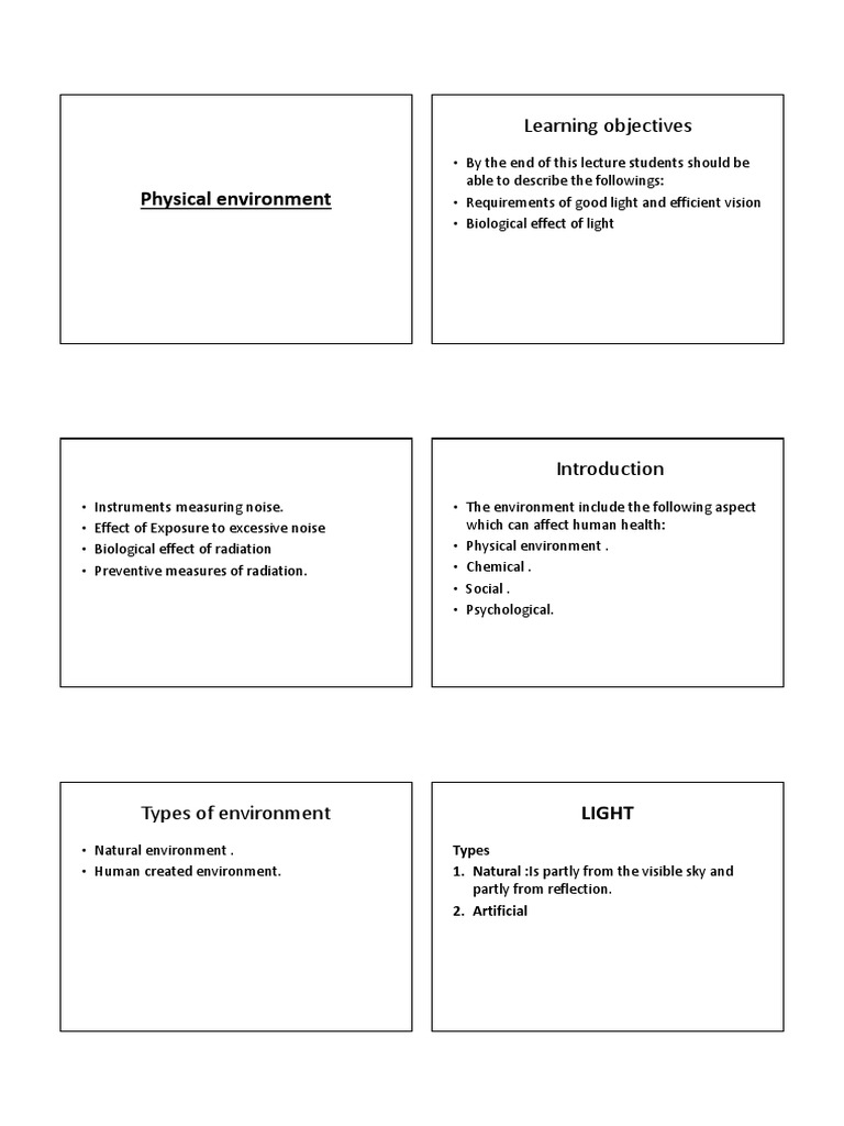 Physical Environment | PDF