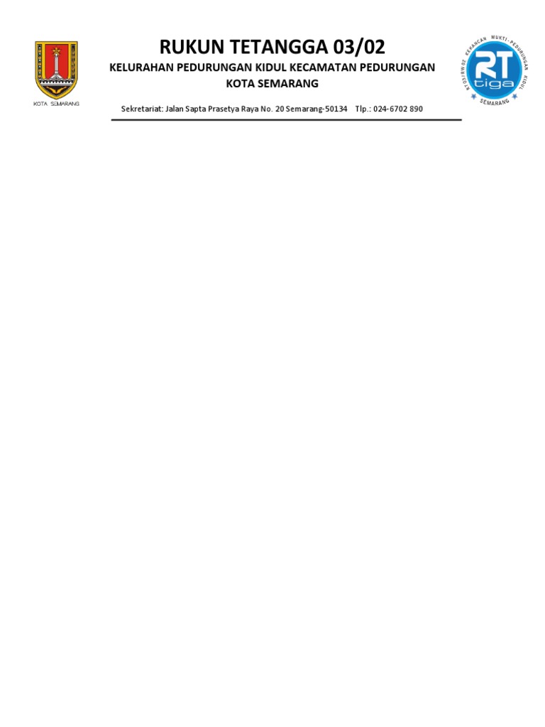 Kop Surat RT 3 RW 2 | PDF