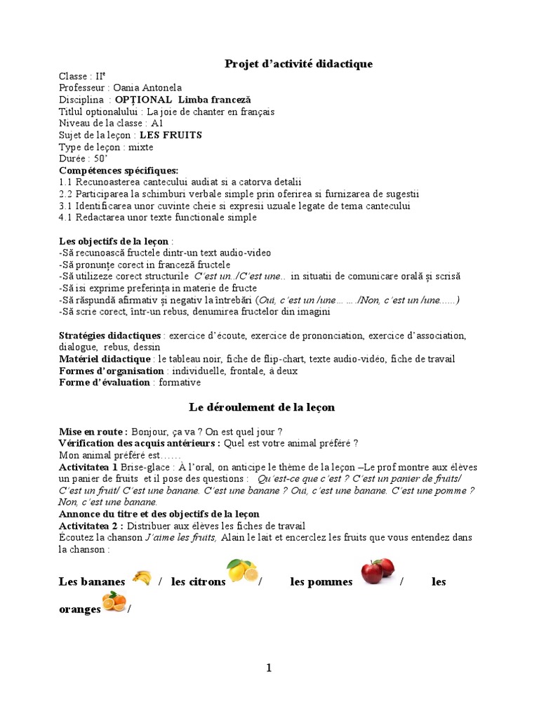 Les Fruits | PDF | Agriculture | Cultures